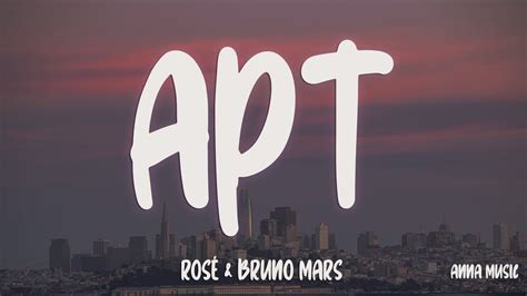 RosÉ And Bruno Mars Apt Lyrics Youtube