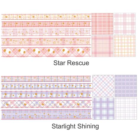 3 세트 5 롤 테이프 80 스티커 메모 격자 무늬 손 계정 테이프 선물 상자 세트 별빛 샤이닝