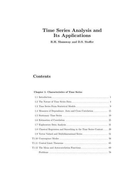 Pdf Time Series And Its Applications