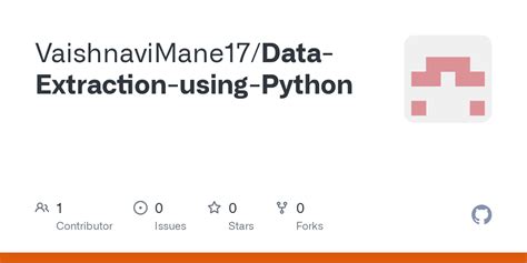 Github Vaishnavimane17data Extraction Using Python