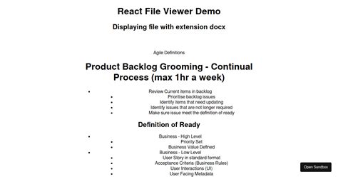React File Viewer Codesandbox