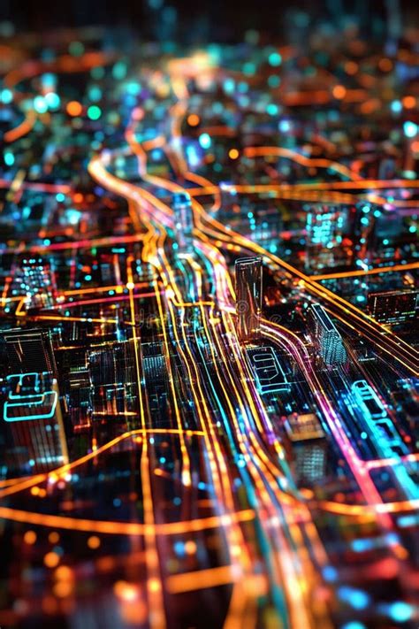 A 3d Urban Landscape Map Displaying Real Time Gis Commuter Data Links