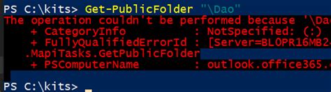 get publicfolder returning utf character r powershell