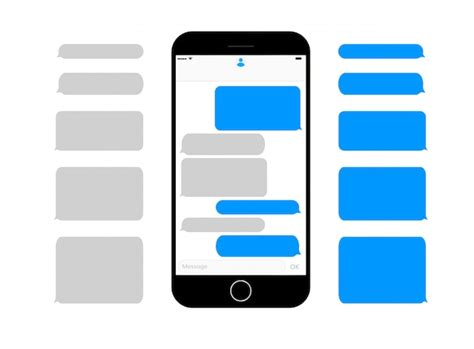 Premium Vector Mobile Phone Screen Messaging Text Boxes Empty Bublbes