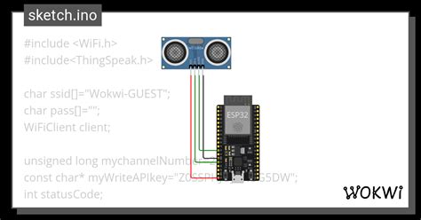 Ultrasonic Sensor Wokwi ESP STM Arduino Simulator