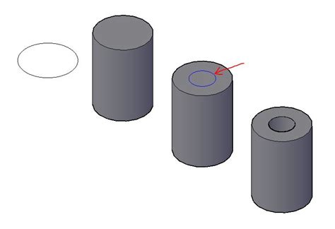 Cutting A Hole In A Solid And Making A Circle A Solid Autocad 3d