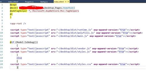 Why After Each Build Something Inject Tags In Indexcshtml Form Root Angular 6 Cli Aspnet