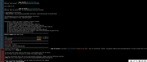 求救dataease打包报错npm Run Build On Project Core Frontend Failed To Run Task ‘npm Run Buildbase