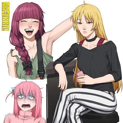 Gotoh Hitori Hiroi Kikuri And Ijichi Seika Bocchi The Rock Drawn