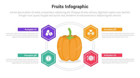Diagrama De Plantilla De Infografías De Fruta Fresca Y Saludable Con