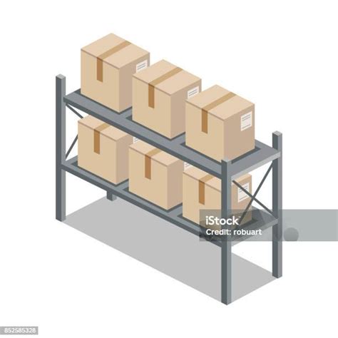 만화 상자 아이소메트릭 3d 선반 3차원 형태에 대한 스톡 벡터 아트 및 기타 이미지 3차원 형태 개념 개체 그룹 Istock