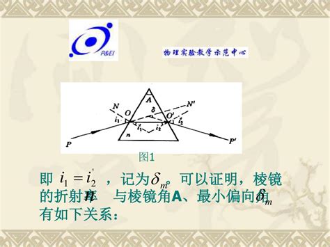 PPT 最小偏向角法测量棱镜的折射率 PowerPoint Presentation ID 6647673