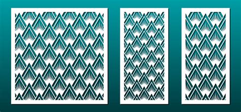 레이저 컷 패널 장식 템플릿 추상 기하학적 패턴 금속 절단 나무 조각 스텐시일 종이 예술 레이저에 대한 스톡 벡터 아트 및 기타