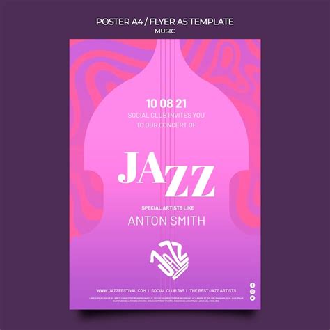 음악 축제 포스터 템플릿 무료 벡터