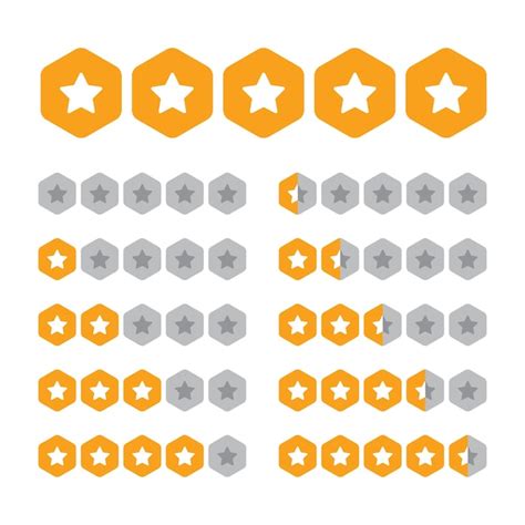 Premium Vector Star Rating Without Numbers With Orange Background Eps Vector
