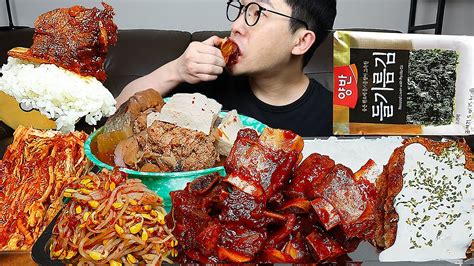 알찬 급식 구성ㅎ 매운갈비찜 생선까스 콩나물무침 동태찌개 먹방 Spicy Galbijjim Korean Food Mukbang Youtube