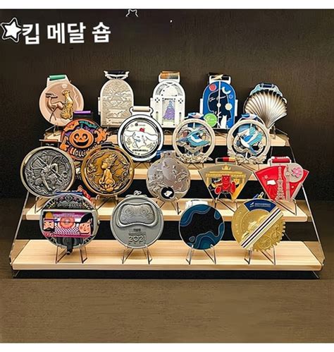 메달케이스 메달케이스 메달보관함 아크릴 이젤 스탠드 동전 디스플레이 홀더 포켓 시계 챌린지 티몬