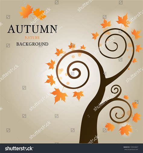 Autumn Sample Tree Stock Vector Royalty Free 159943667 Shutterstock