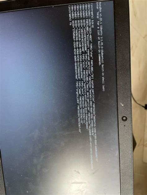I Am Getting Initramfs Error While Booting My Os Rubuntu