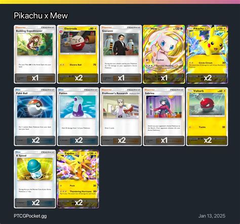 Pikachu X Mew Pokémon Tcg Pocket