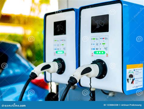 Electric Car Charging Station Plug For Vehicle With Electric Motor