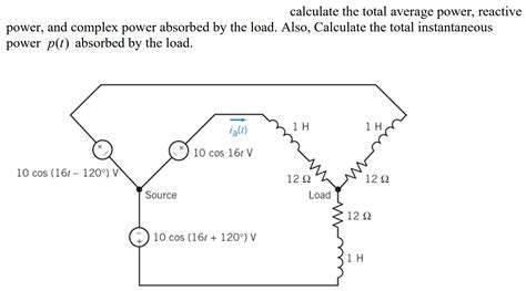 Solved Calculate The Total Average Power Reactive Power Chegg