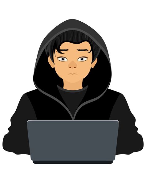 Young Hacker Programmer It Specialist Coder Sitting At A Laptop In A