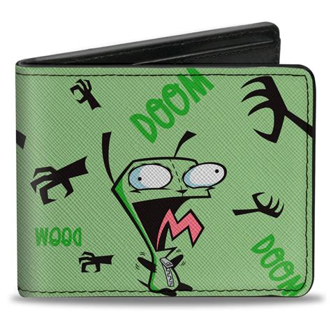 Invader Zim Gir Screaming Doom Bi Fold Wallet Wicked Misfit