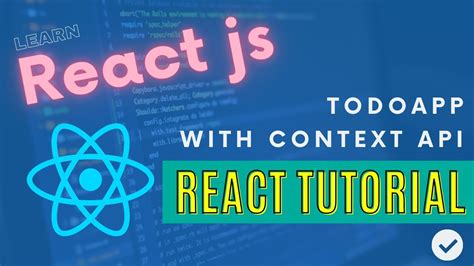 React Tutorial Todoapp With Context Api 2020 Youtube