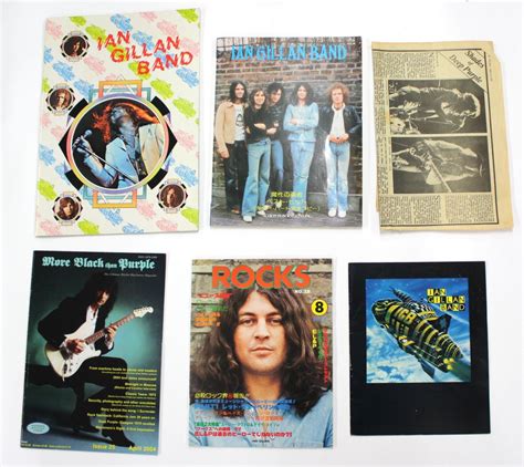 Ray Fenwick Ian Gillan Band Japanese Souvenir Tour Programme And One Other Together With An Ian G