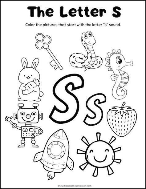 15 Letter S Worksheets Free And Easy Print The Simple Homeschooler