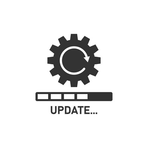 Update Software Icon In Flat Style System Upgrade Notification Vector Illustration On Isolated