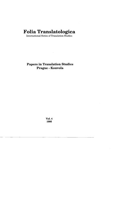 Pdf On The Distinction Between Semantic And Communicative Translation