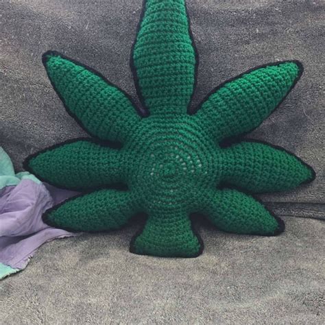 Crochet Pattern Weed Leaf Plushie Crochet Plushie Cannabis Crochet Weed