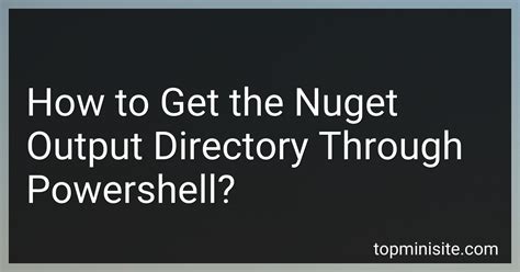 How To Get The Nuget Output Directory Through Powershell In 2025
