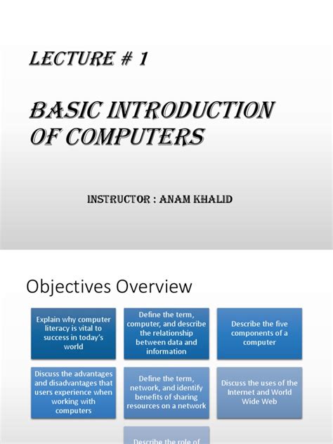 lecture 1 ict pdf computer hardware input output