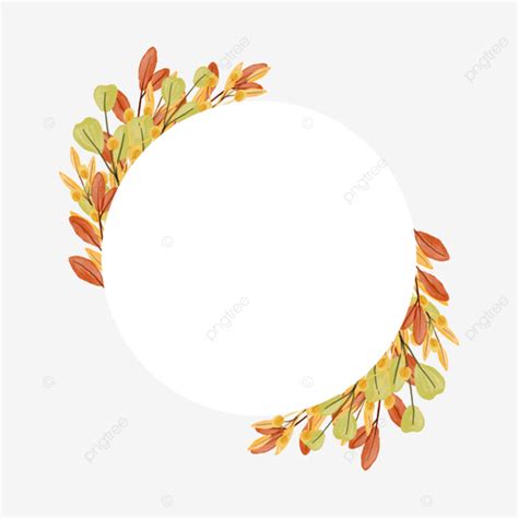 단풍 장식이 있는 원형 테두리 가을 경계 이파리 Png 일러스트 및 Psd 이미지 무료 다운로드 Pngtree