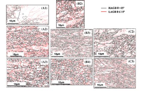 Grain Boundary Maps Showing High Angle Grain Boundaries H 15 Deg Download Scientific