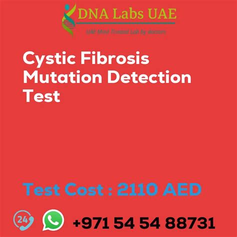 Cystic Fibrosis Mutation Detection Test Cost Dna Labs Uae