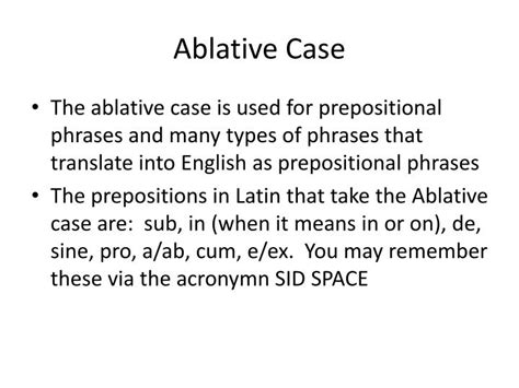 Ppt Ablative Case Powerpoint Presentation Id5405378