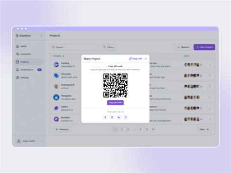 Share Project Link And Qr Code Pop Up By Anna Helyk On Dribbble