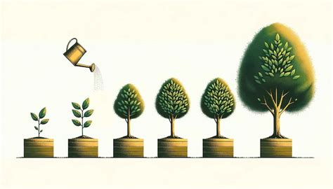 Premium Vector Vector Illustration Of Tree Growth Stages From Seedling To Maturity