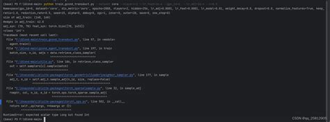 runtimeerror expected scalar type long but found int 解决方法 csdn博客