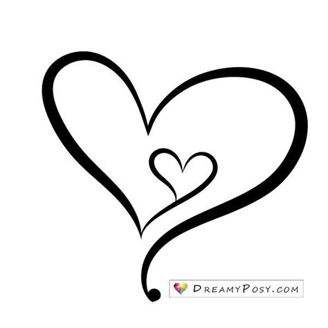 Simple Heart Tattoo Stencil Designs For Easy Tattoo Inspiration