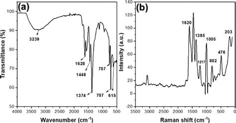 A Ftir Spectrum And B Raman Spectrum Of Mil 100fe Metal−organic Download Scientific