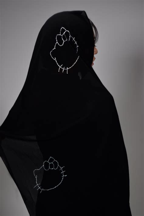Multi Rhinestone Hello Kitty Hijab London Bedouin