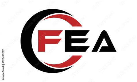 Fea Three Letter Swoosh Logo Design Vector Template Monogram Logo