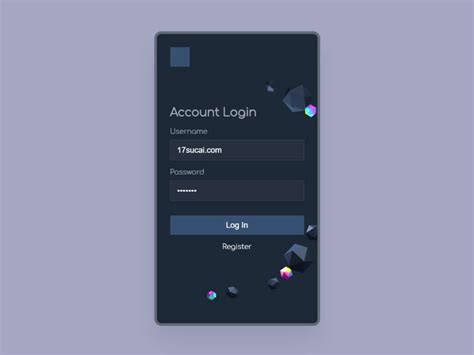 登录表单页面html源码，炫酷登录页设计 17素材网