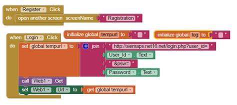 Mit App Inventor Registration And Login System In Android App Using Php