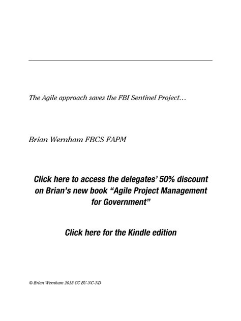 Agile Approach Saves The Fbi Sentinel Project Pdf Agile Approach Saves The Fbi Sentinel Project Pdf